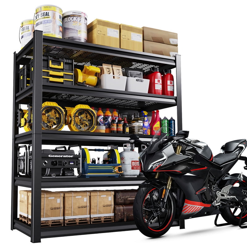 LLIIFFEE 72''H Heavy Duty 5 Tier Wire Shelving Rack Unit, 3000 Lbs Load ...