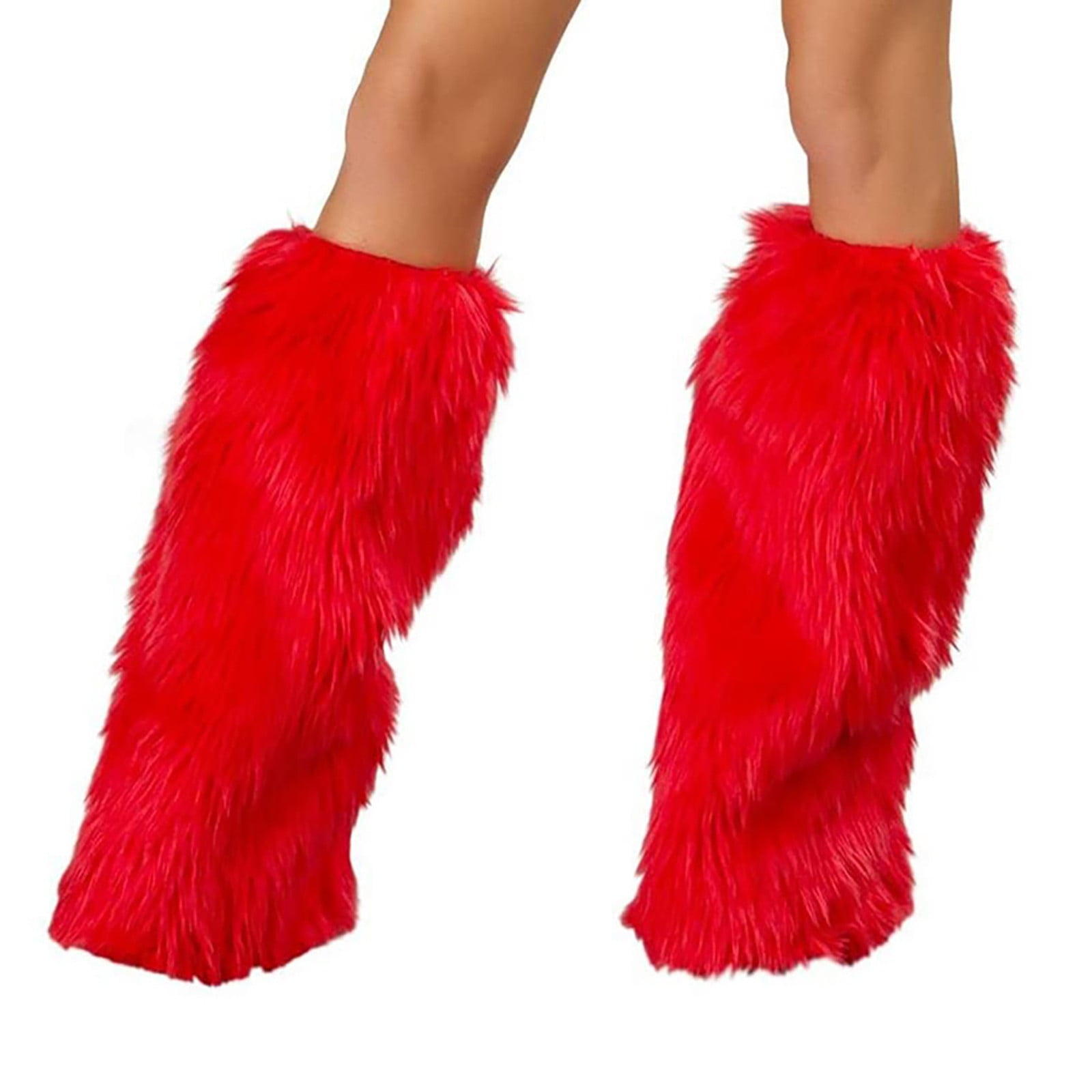 LLKIUHNMOPS Surprise Price Women’s Neon Faux Fuzzy Leg Warmers For ...