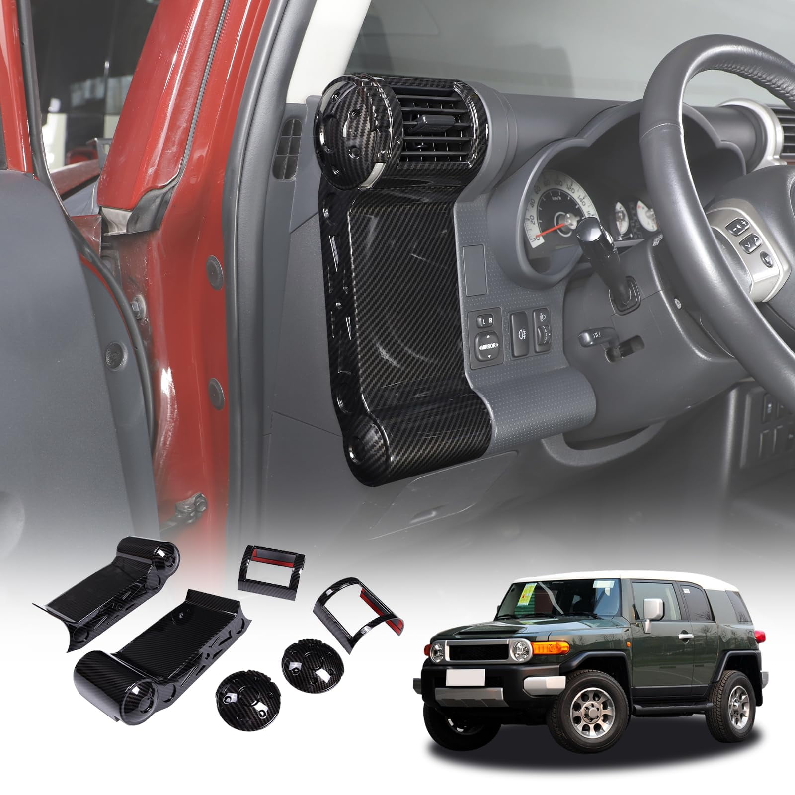 LLKUANG ABS Car Dashboard KEF16 Side Air Outlet Frame Decorative Panel ...