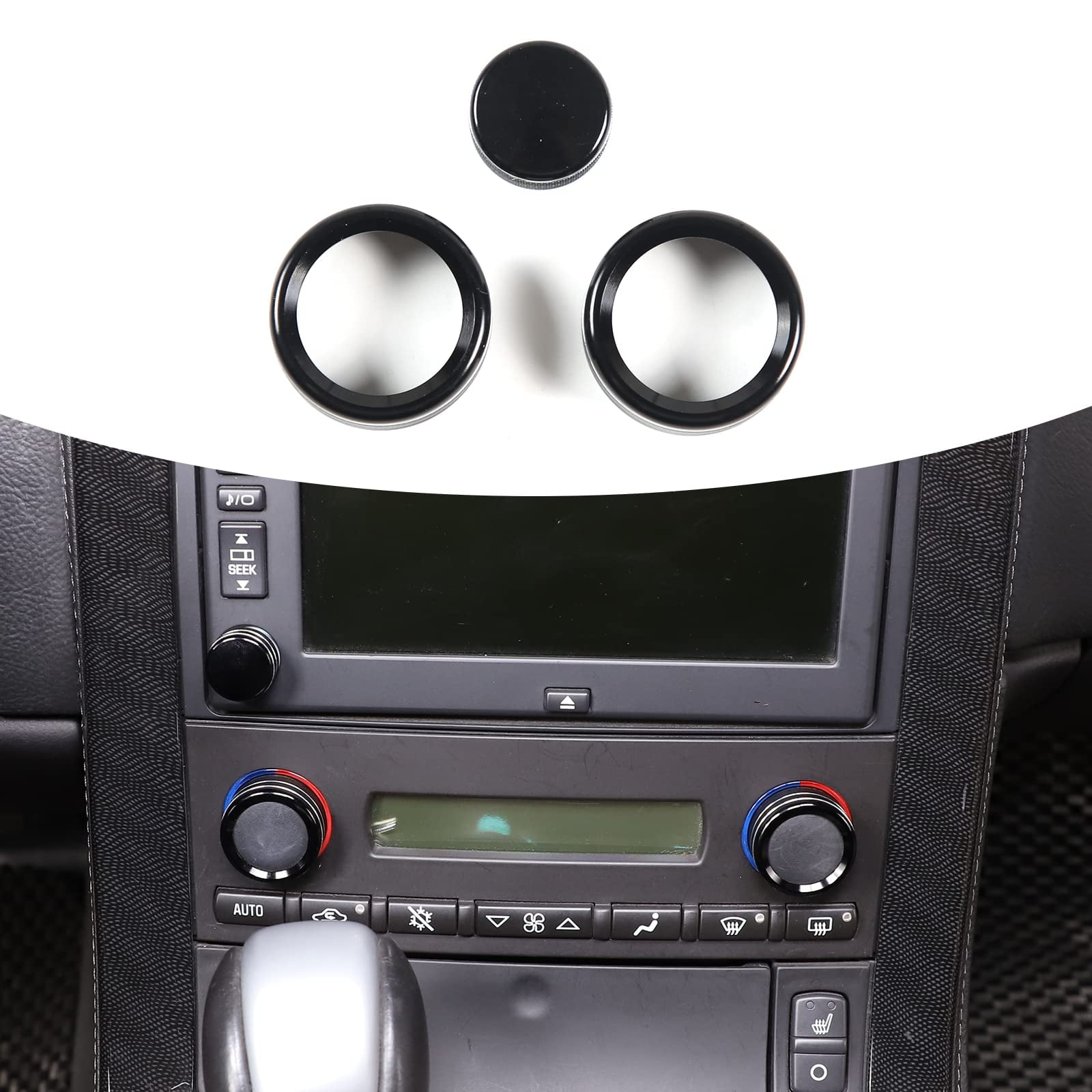 LLKUANG Center Console Air Conditioner Volume Knob Ring Compatible with ...