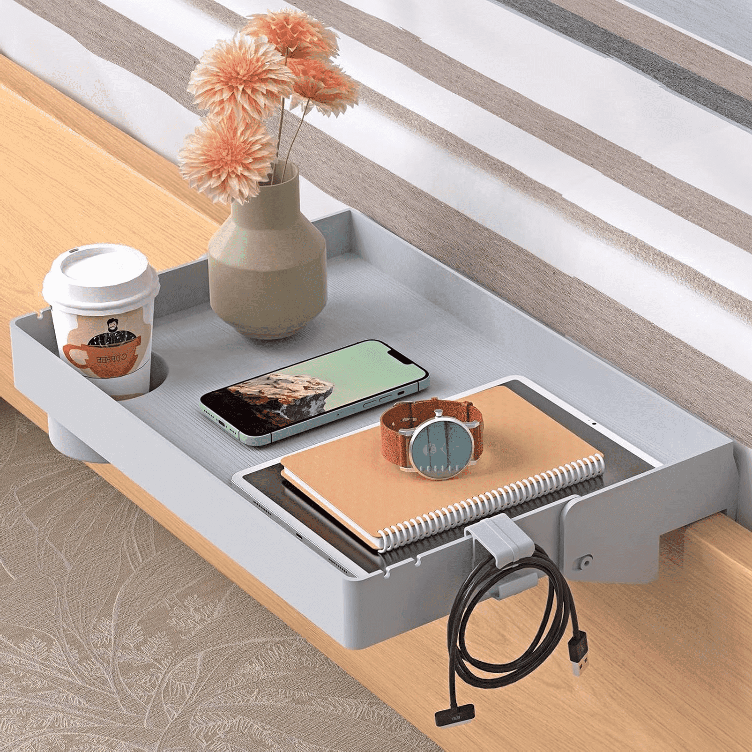 LLMRR Bedside Shelf, Foldable Bunk Bed Shelf, Attachable Bedside Table ...