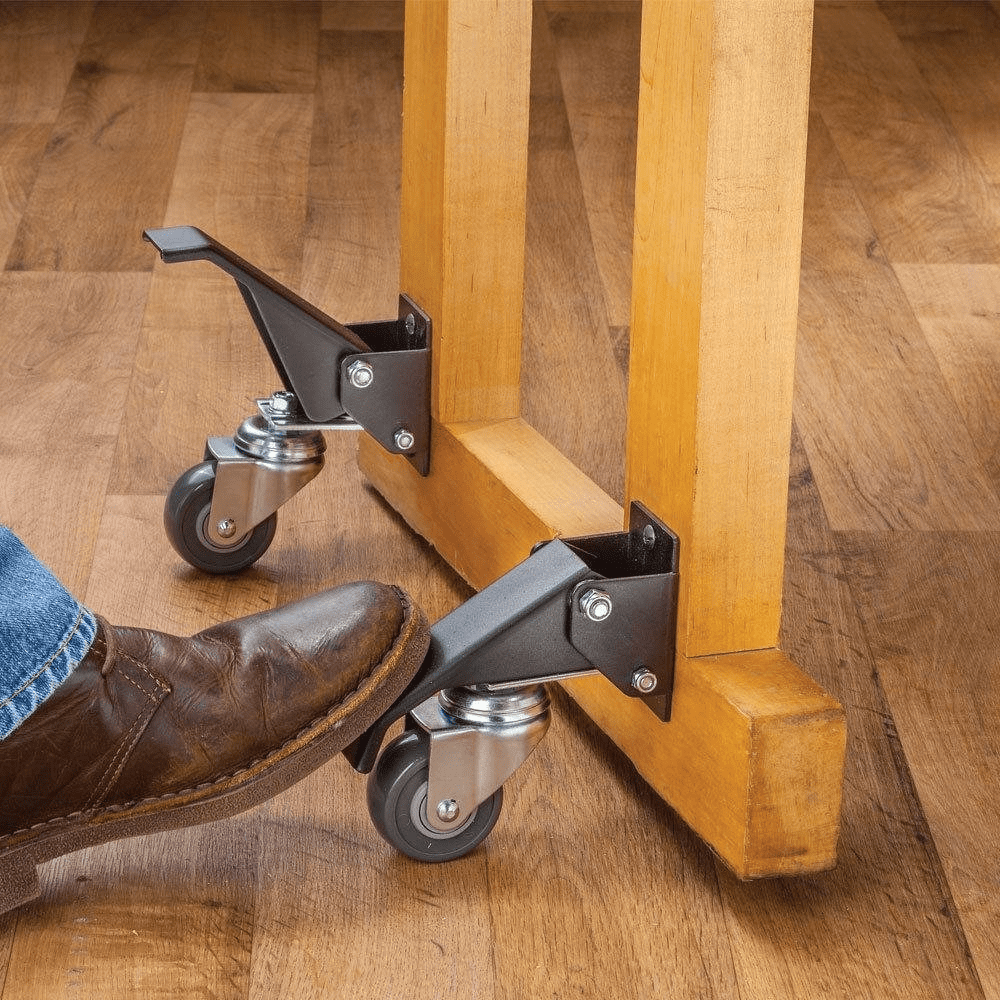 LLMRR Workbench Casters Kit, 4 PCS Heavy Duty Casters with Brake, with ...