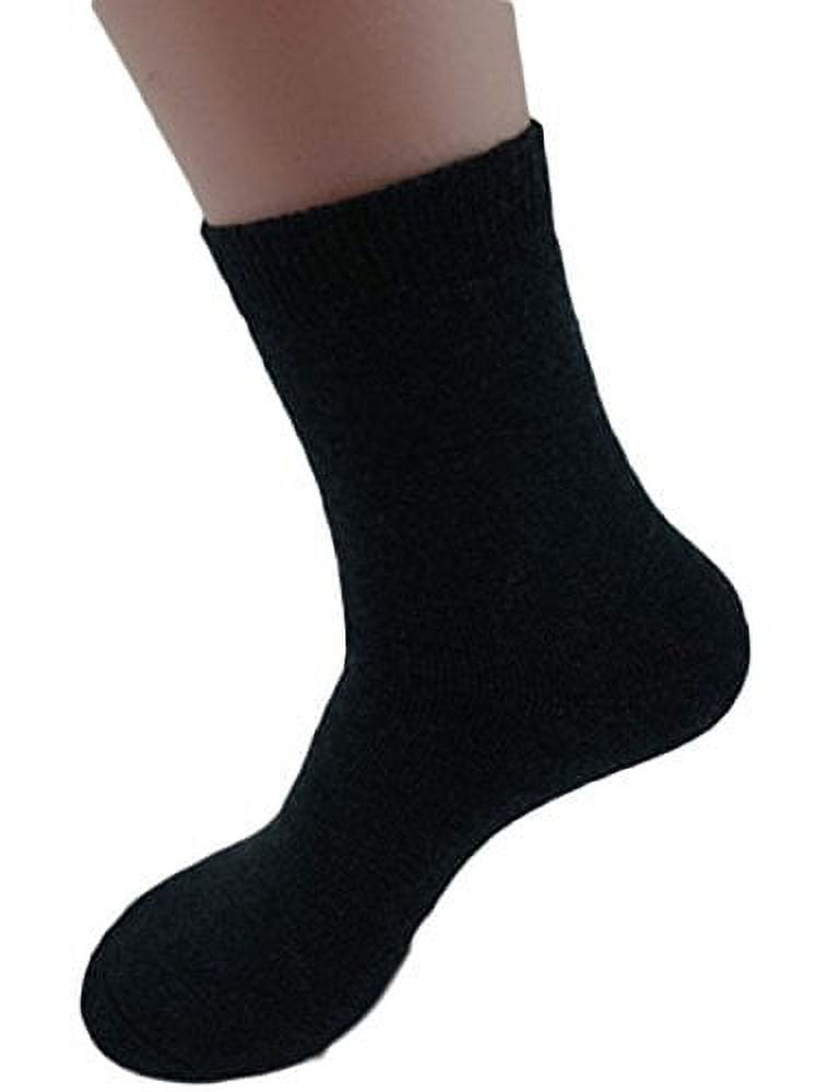 LLS Men's 3 Pairs Extra Thick Socks Plain Color Size 9-11(Dark Gray ...