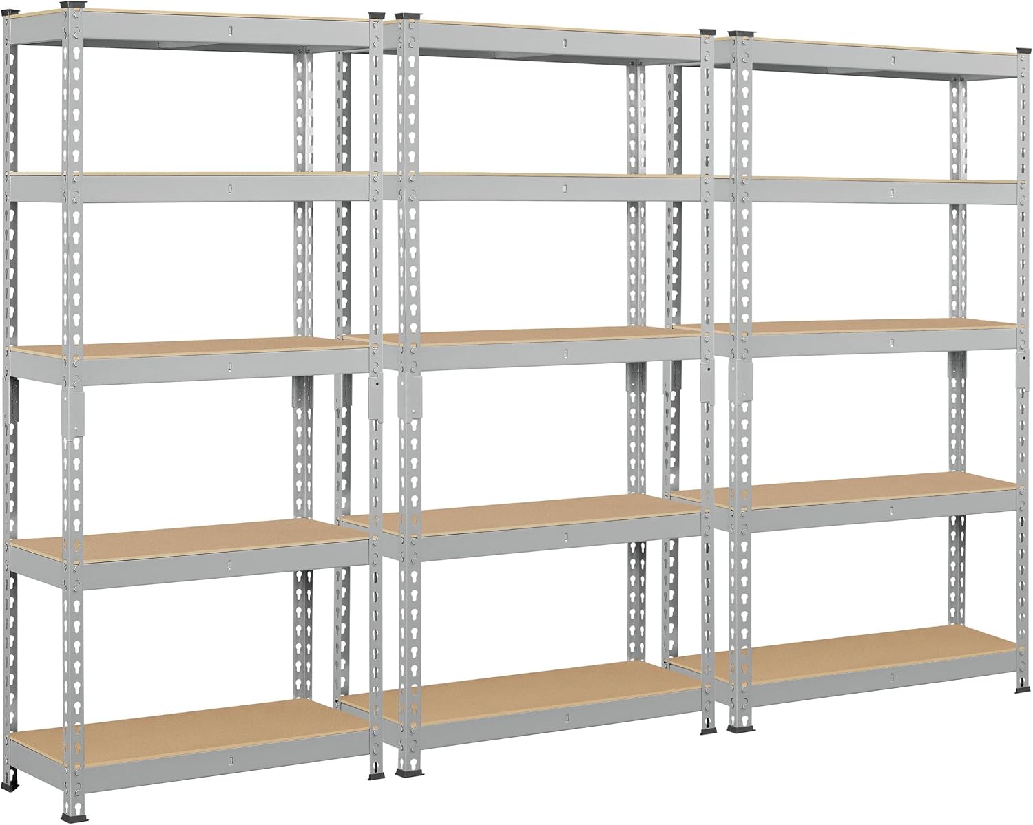 LLToo 3 PCS 5-Tier Utility Shelves, Metal Storage Shelves Garage ...