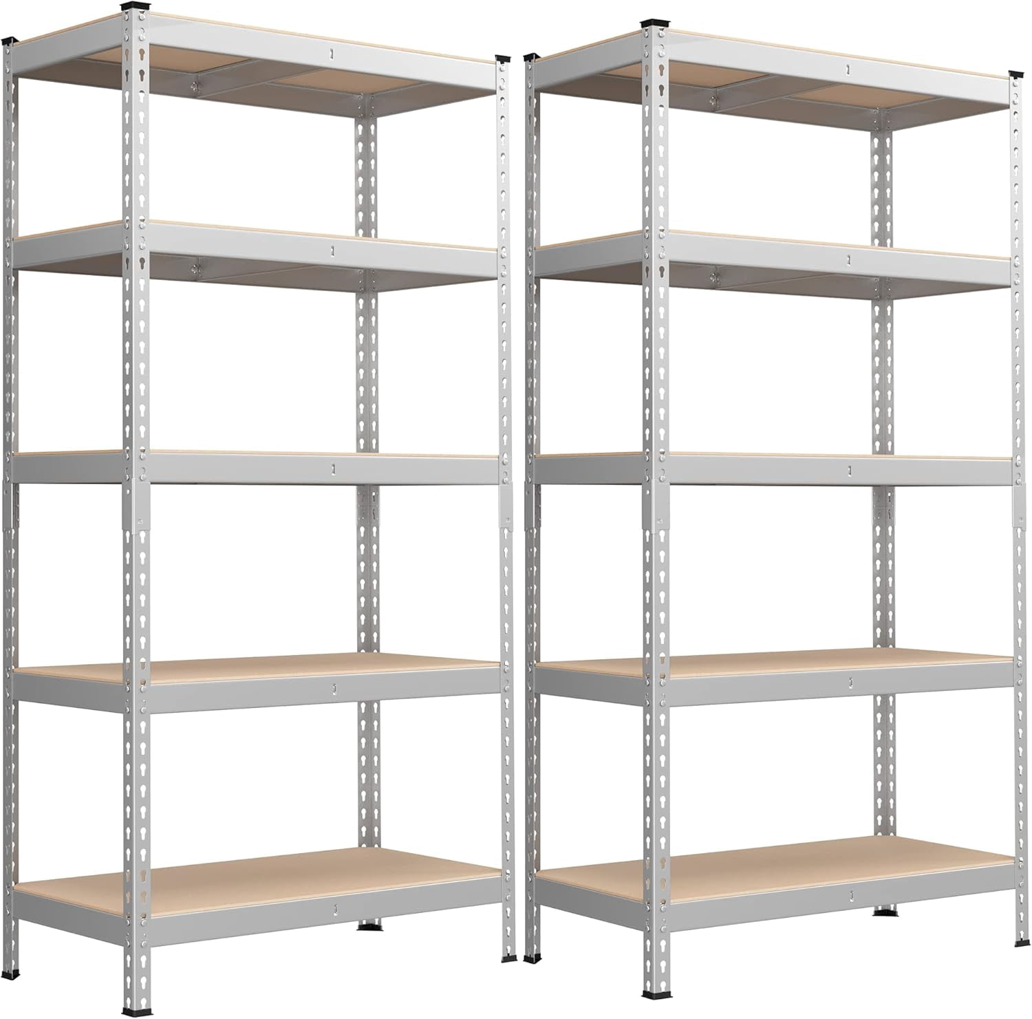 LLToo 5-Tier Storage Shelves, Load 2310 lb, Set of 2 Garage Storage, Boltless Assembly ...