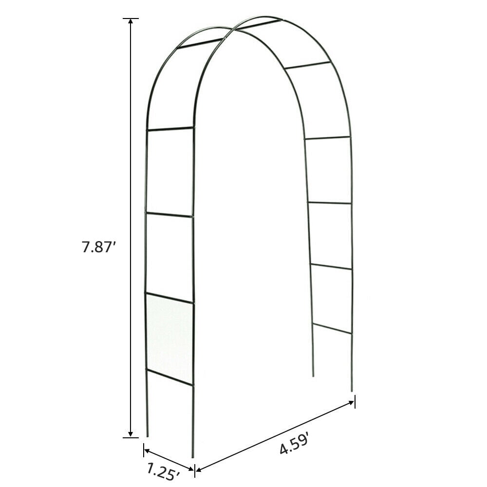 LLToo 7.8Ft Arch Metal Garden Wedding Arch Garden Arbor Trellis For ...