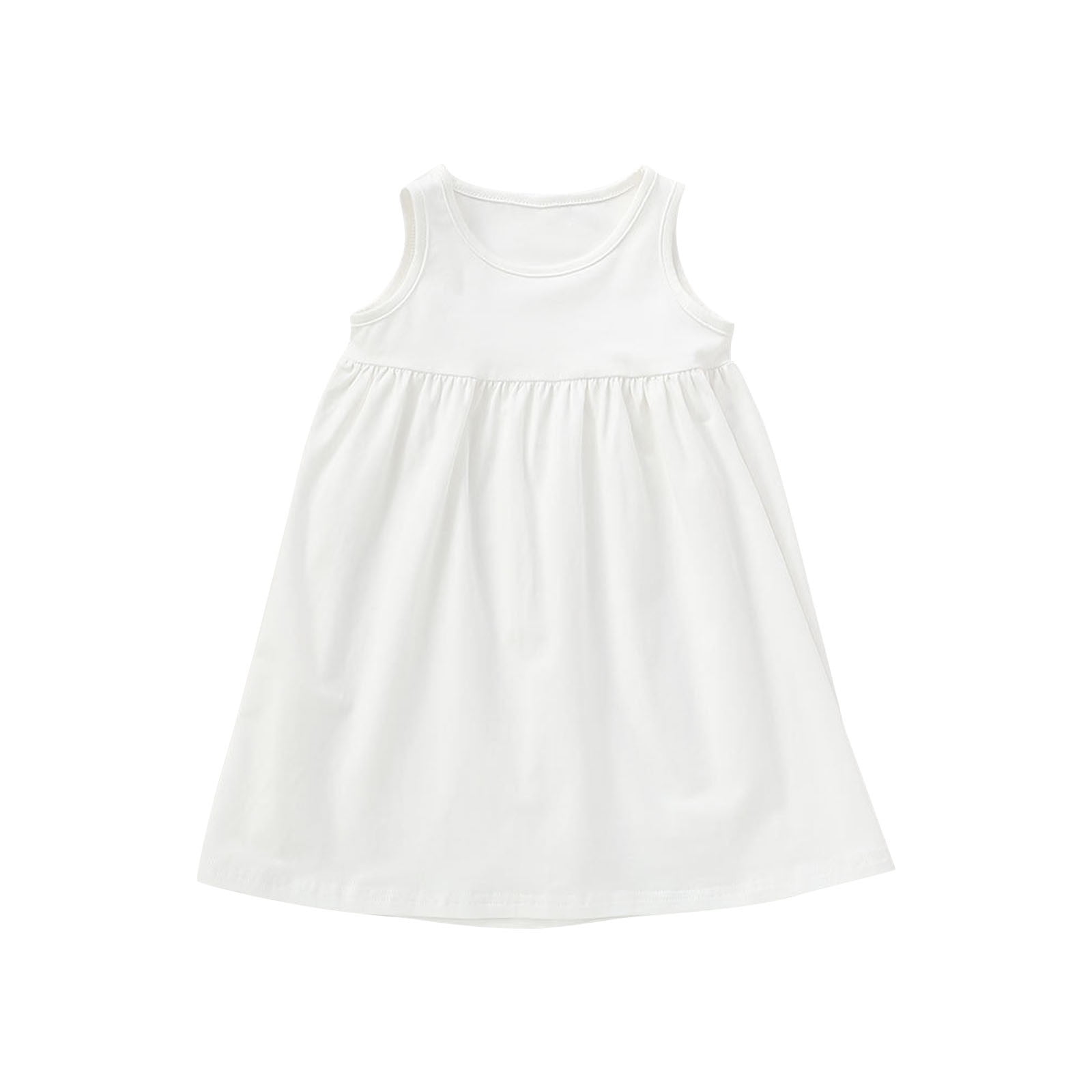 LLYWEY Girls Sleeveless Dresses - Toddler Girls Tank Dresses - Kids ...