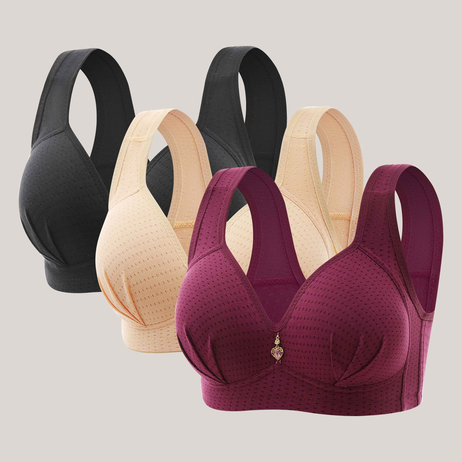 LLYWEY Lace Bras for Women Push up Padded Bras Women Ladies Convertible ...