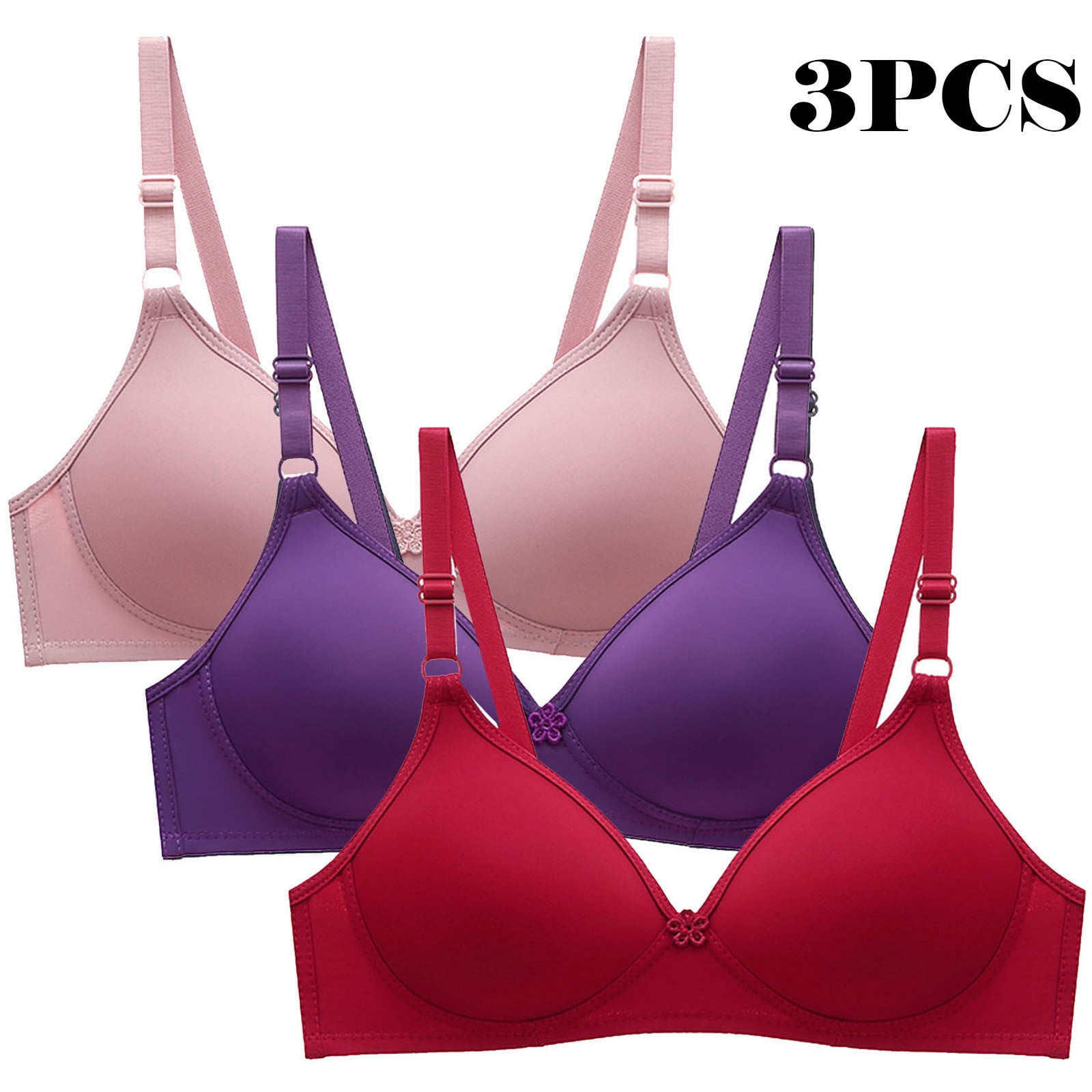 LLYWEY Sports Bras High Support Lightly Lined Bra Ladies Push-Up Bra ...