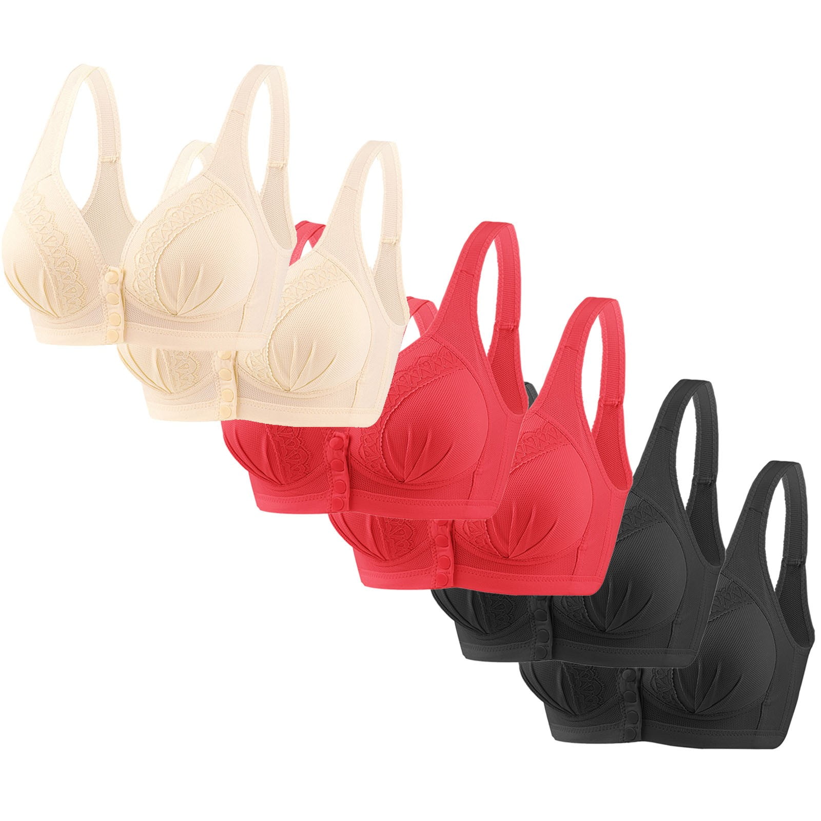 LLYWEY Wirefree Tshirt Bras for Women Discounts Bras Women Front ...