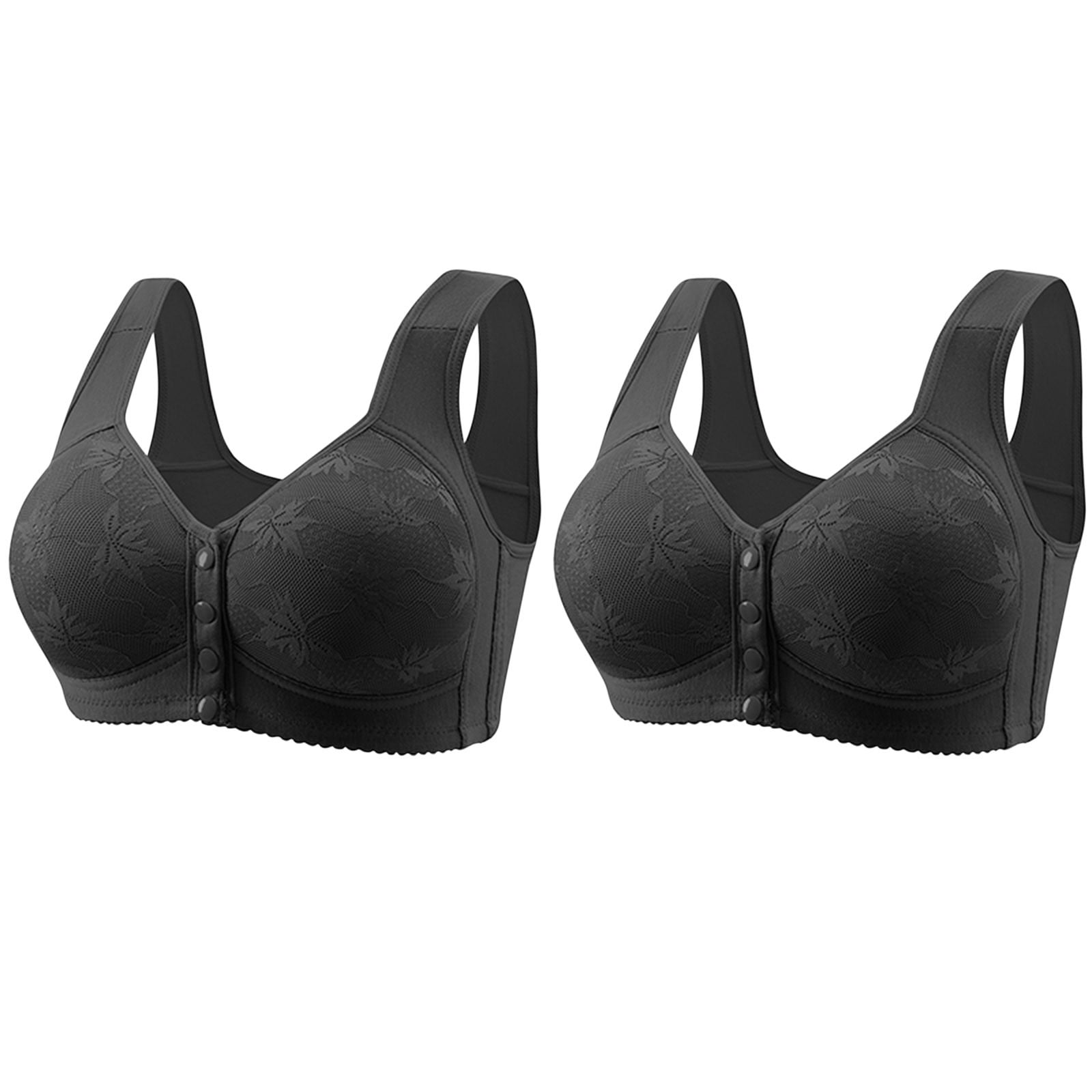 LLYWEY Wireless Push up Bra Womens Bras Older Women Ladies Demi Cup Bra ...