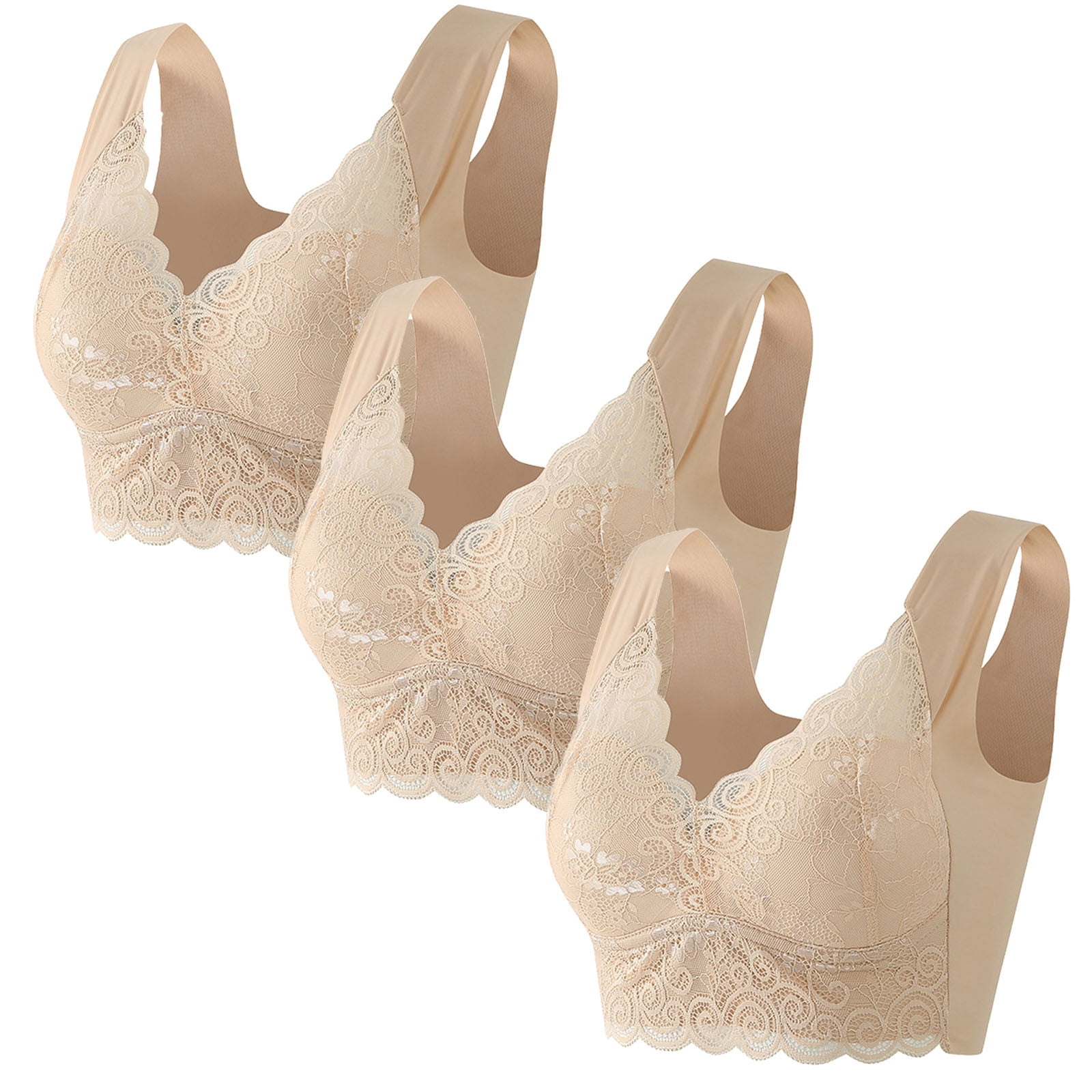 LLYWEY Womans Bras on Clearance No Padding Bras Women Ladies Push-Up ...