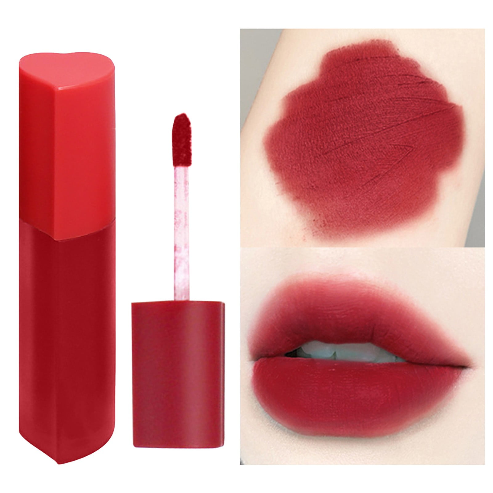 LLYZH Red Lipstick Covering Lip Wrinkles Red Love Lip Glaze Mattes ...