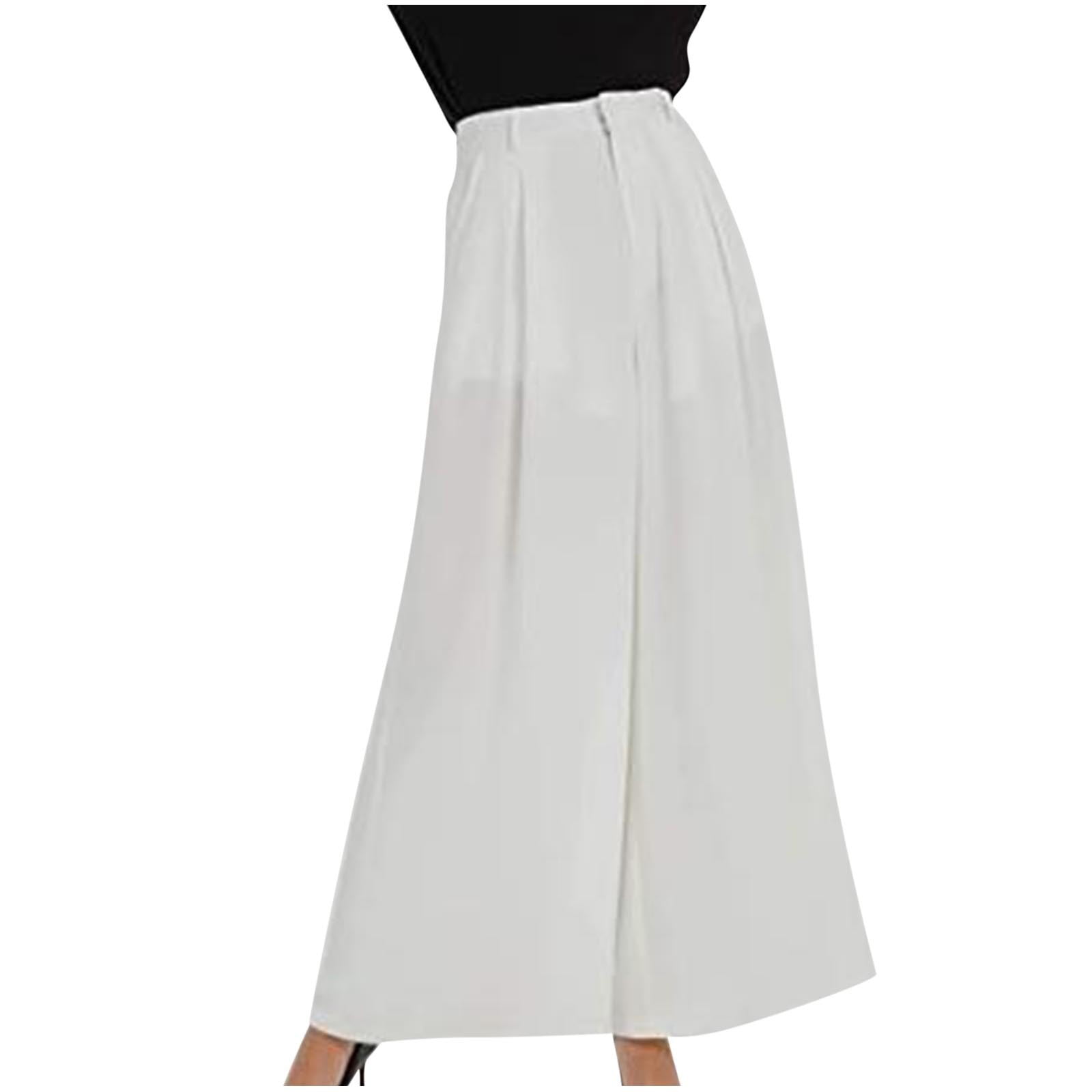 LLYwey Blue Striped Pants Fashion Women Elastic Waist Slim Fits Casual ...