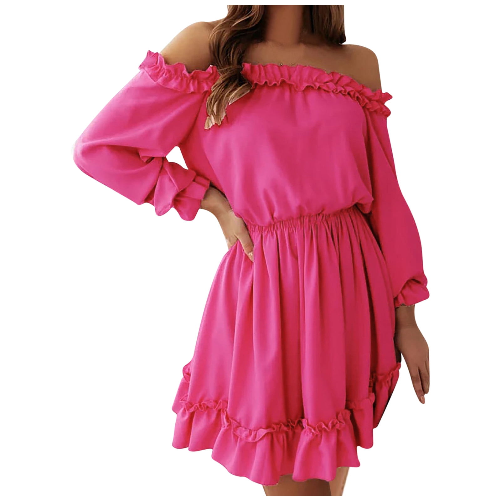 LLYwey s formal Dresses for Women 2024 Fashion Bohemian Off Shoulder ...
