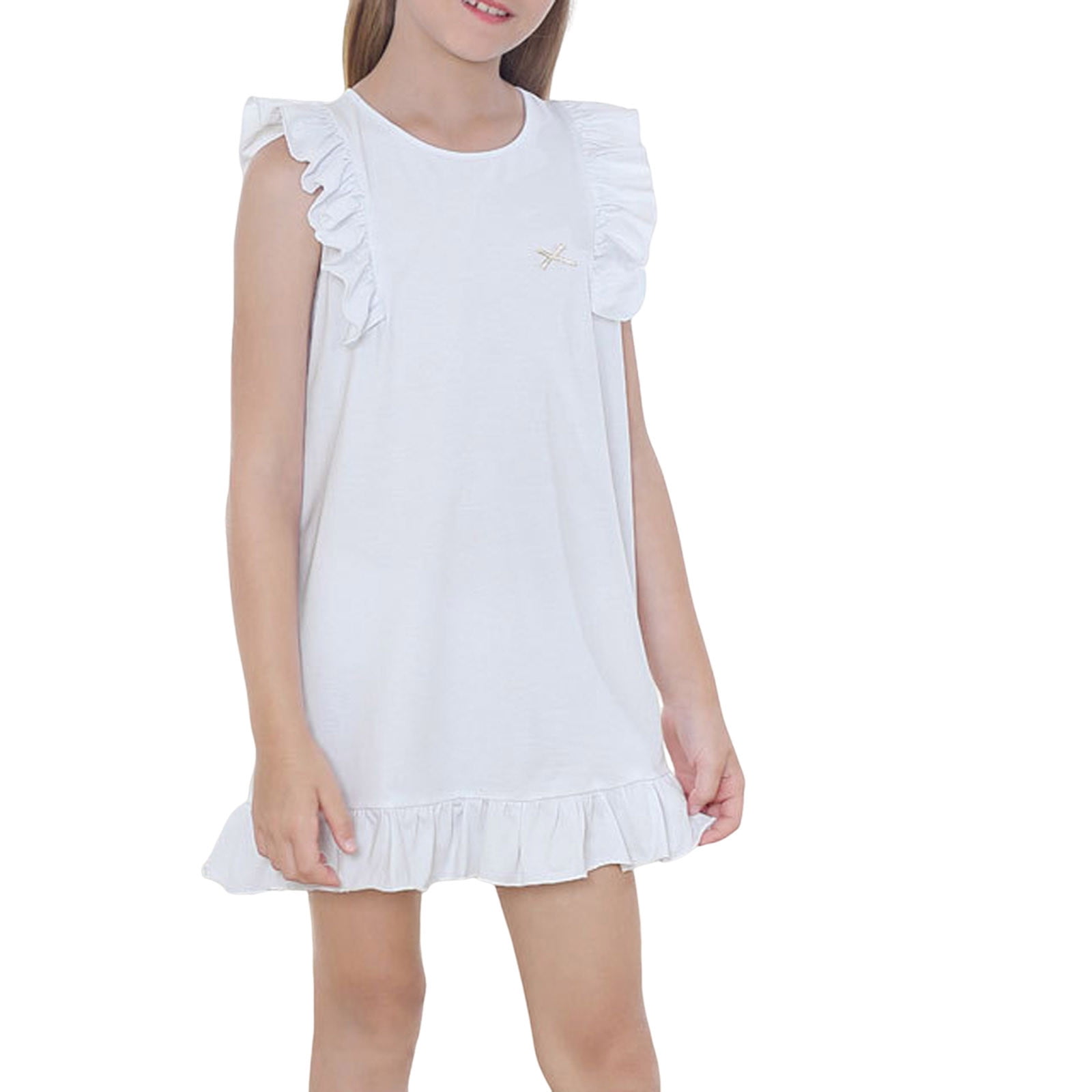 LLYwey Girls Dance Dress, Vintage Style Dresses for Toddler Girls Tie ...