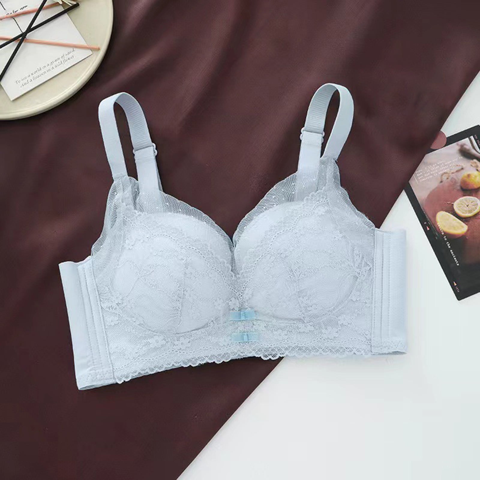 LLYWEY V Neck Bras for Women Clearance No Show Bras Women Ladies Full ...