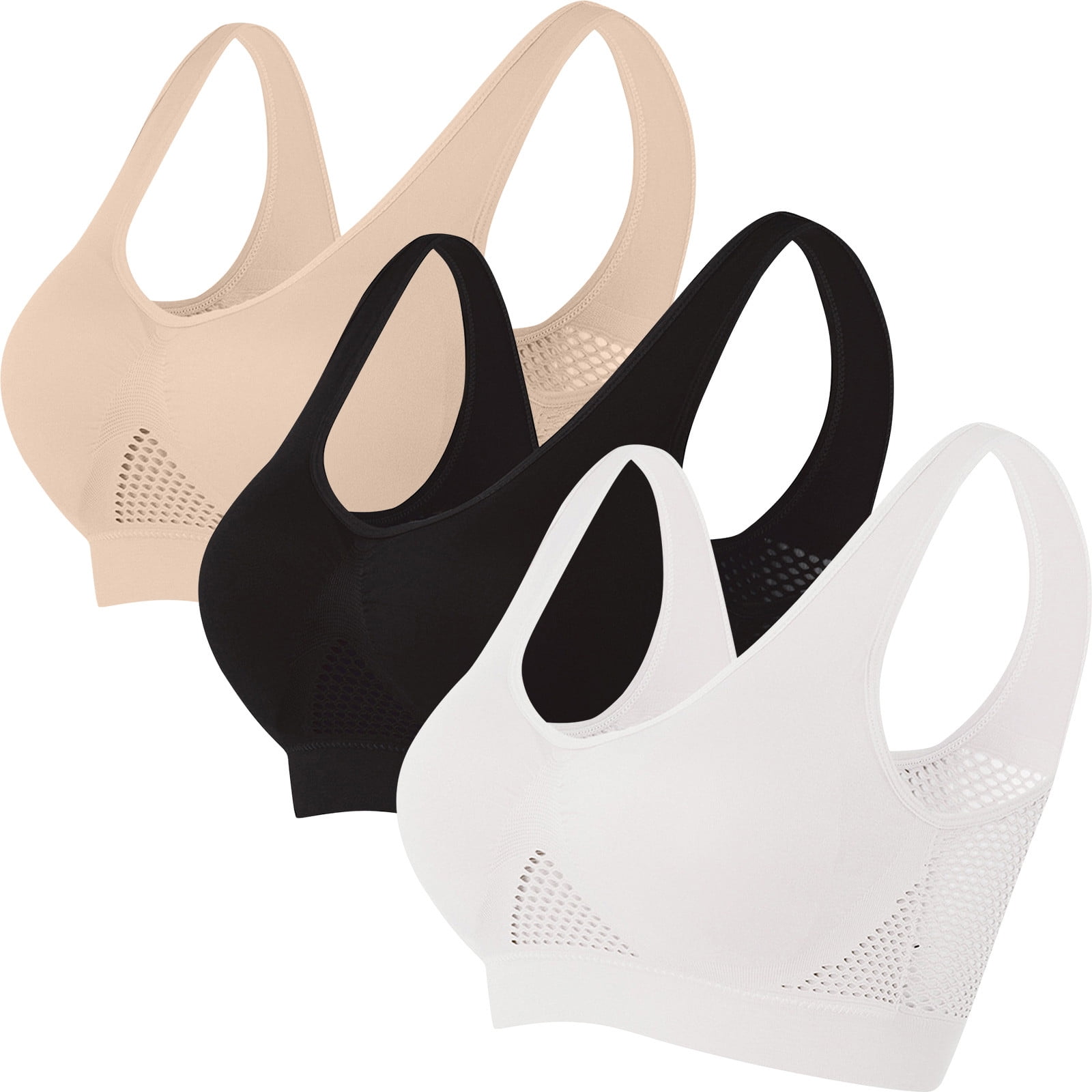 LLYwey Woman'S Bras Women Seamless Sports Bra Wirefree Yoga Bra with ...