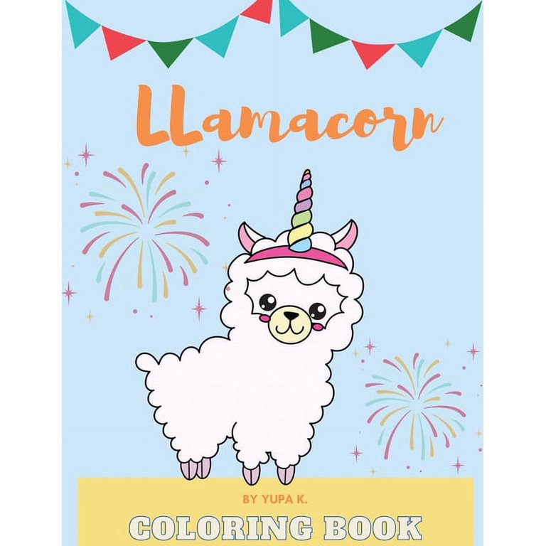 llamacorn coloring page