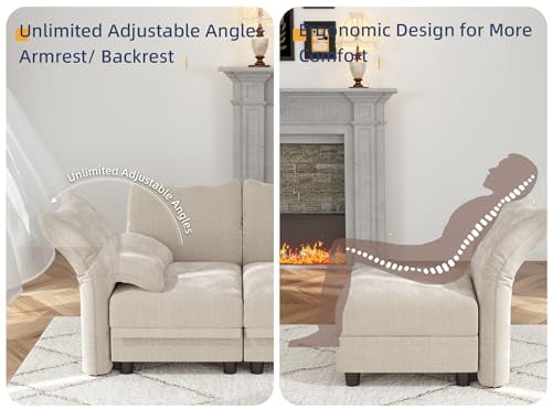 LLappuil 1 Piece Armrest/Backrest for Modular Sectional Sofa Customize ...