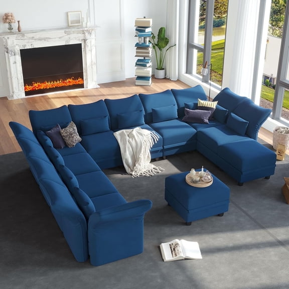 LLappuil Modular Sectional Sofa, 11 Seat Modular Sectional Sofa with 2 ...
