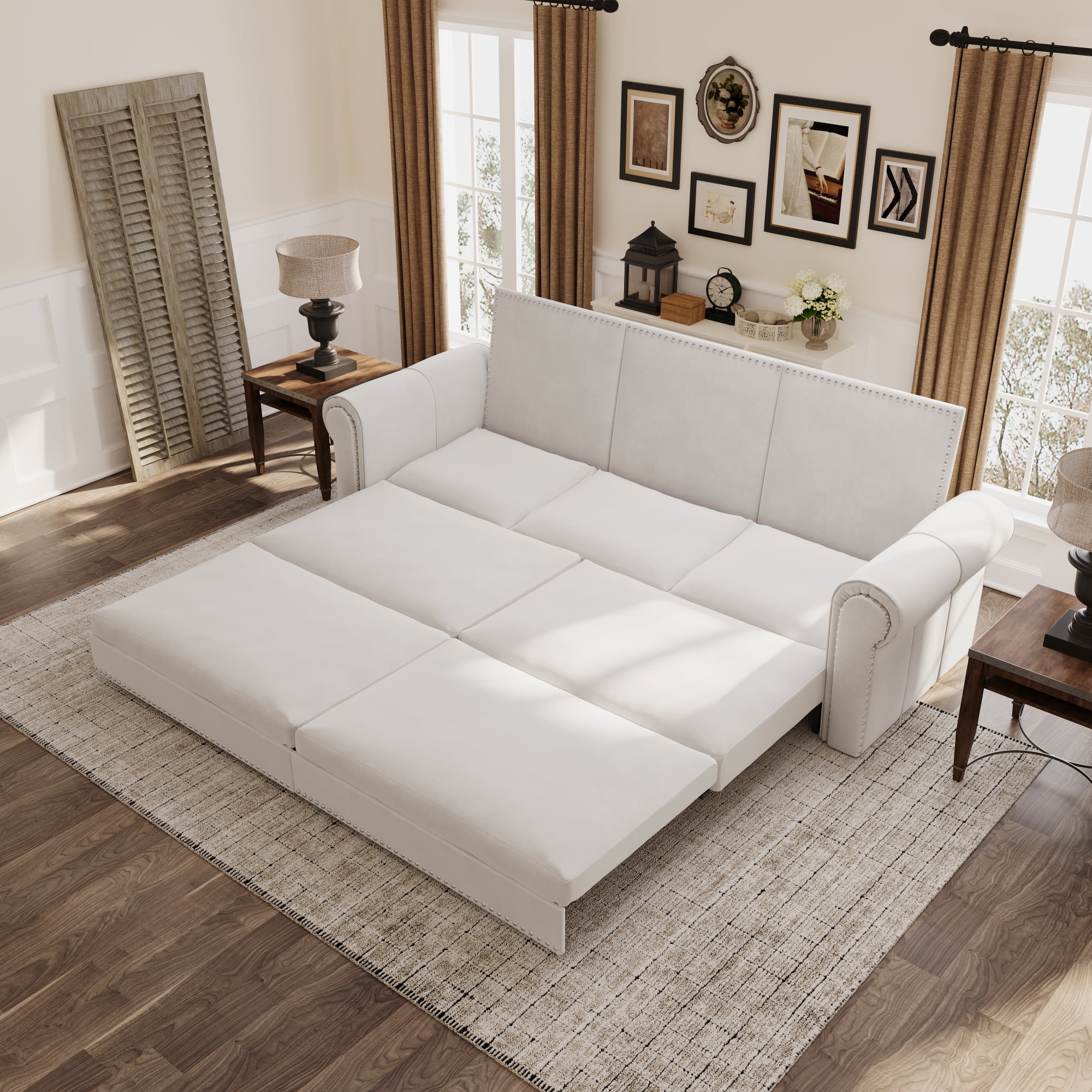 LLappuil King Size Pull Out Sofa Bed, Oversized Loveseat Sofa ...