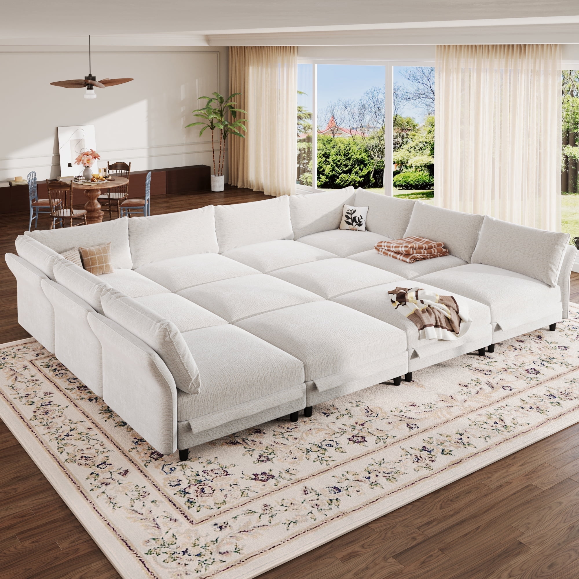 LLappuil Modular Sectional Sofa, 12 Seat Modular Sectional Sofa ...