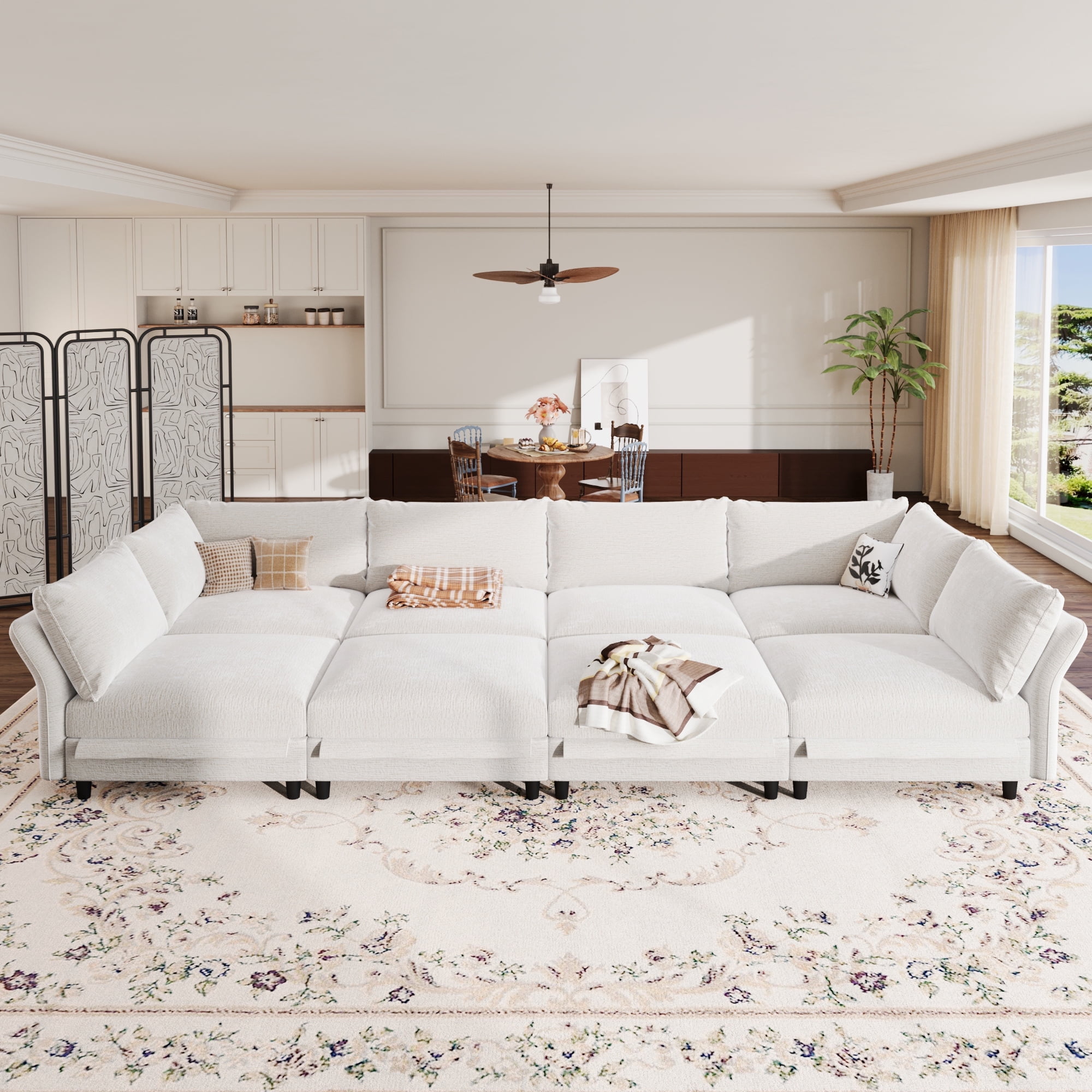 LLappuil Modular Sectional Sofa, 8 Seat Modular Sectional Sofa ...