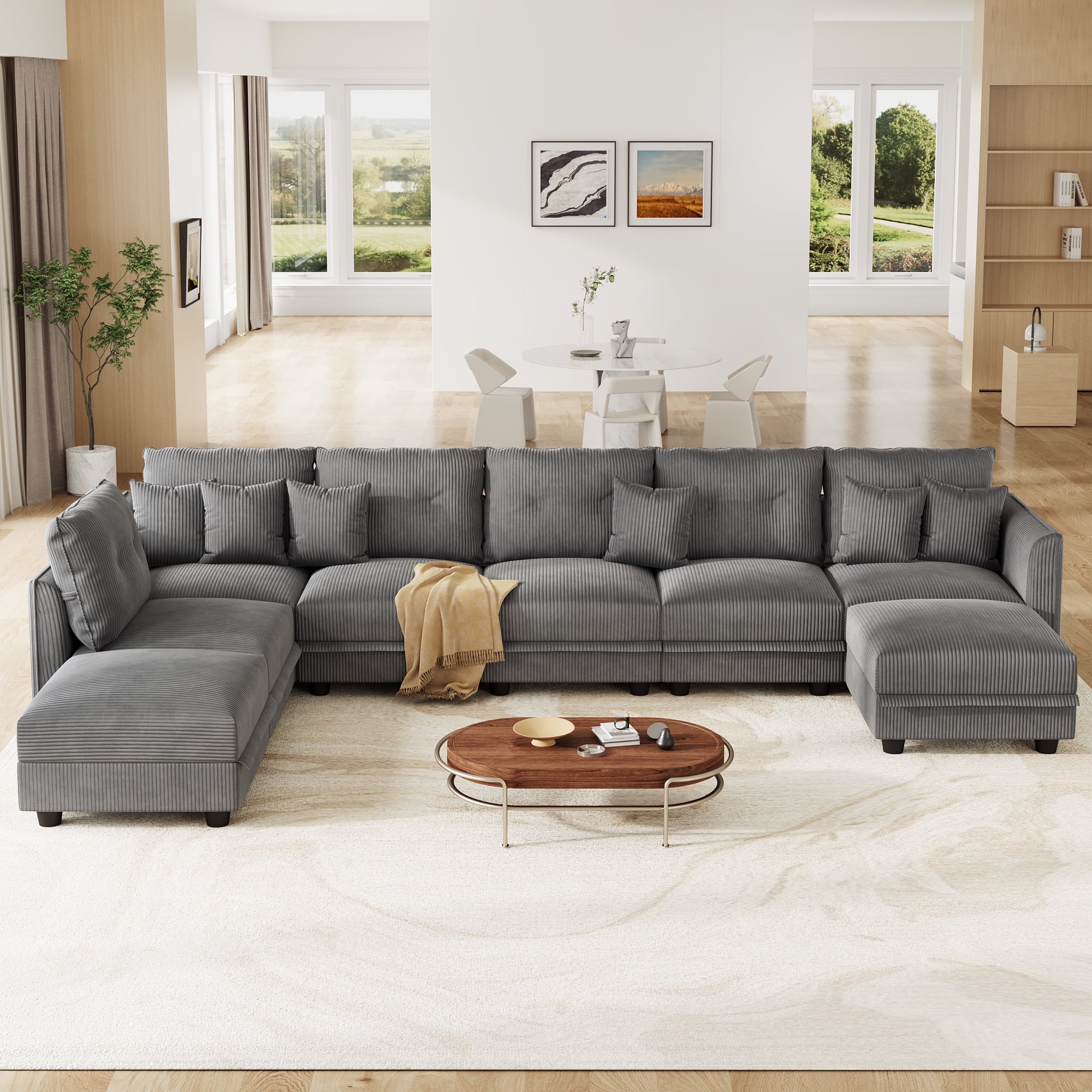 LLappuil Modular Sectional Sofa, Modular Sectional Couch with Storage ...