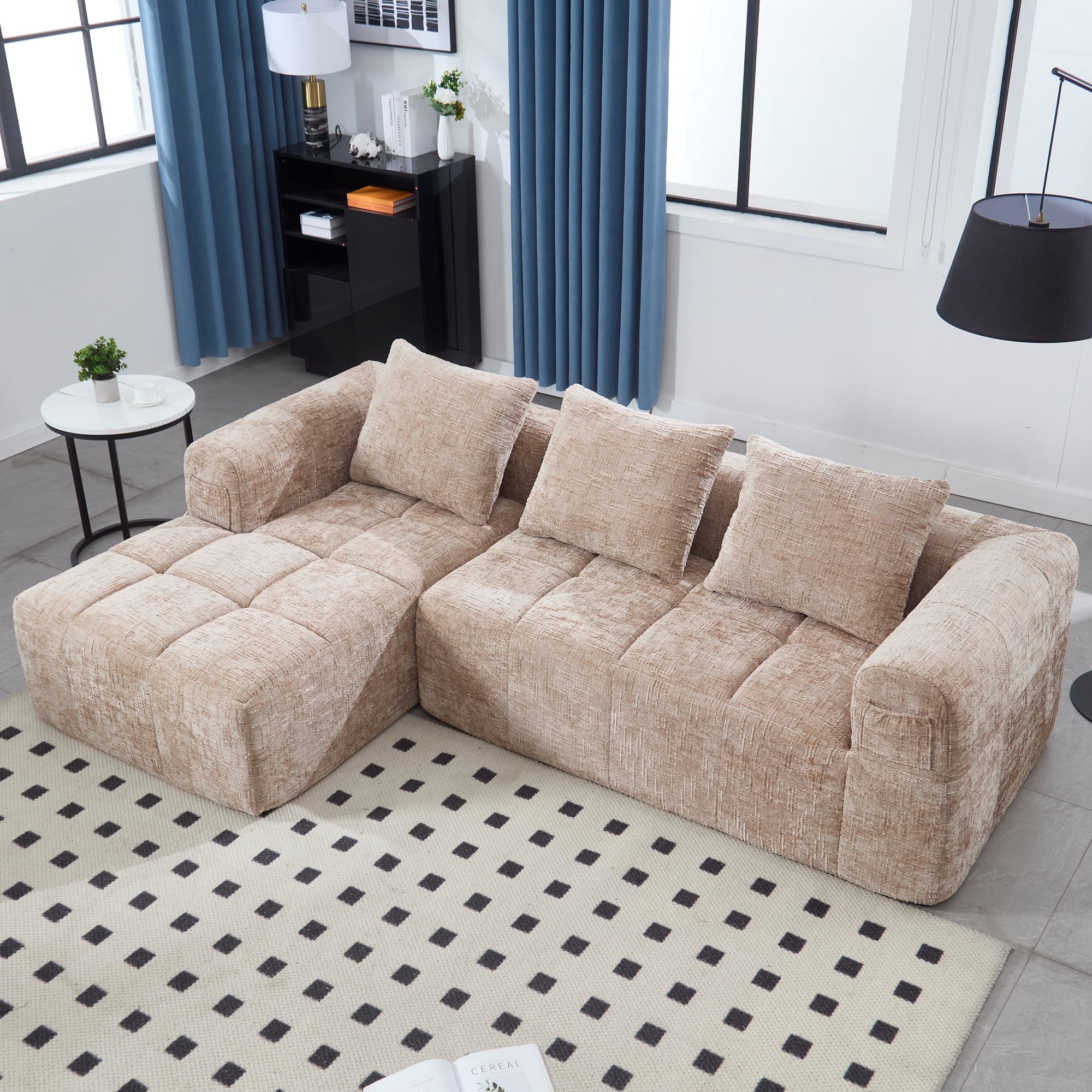 LLappuil Modular Sectional sofa, Cloud Sectional Sofa with Chaise, 25.6 ...