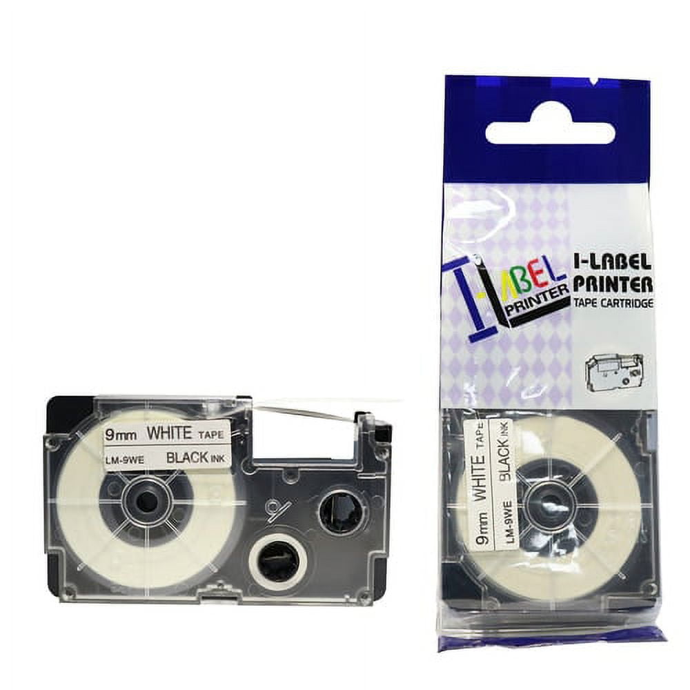 LM Tape Compatible 3/8" (9mm) Black on White Tape for your Casio KL780 ...