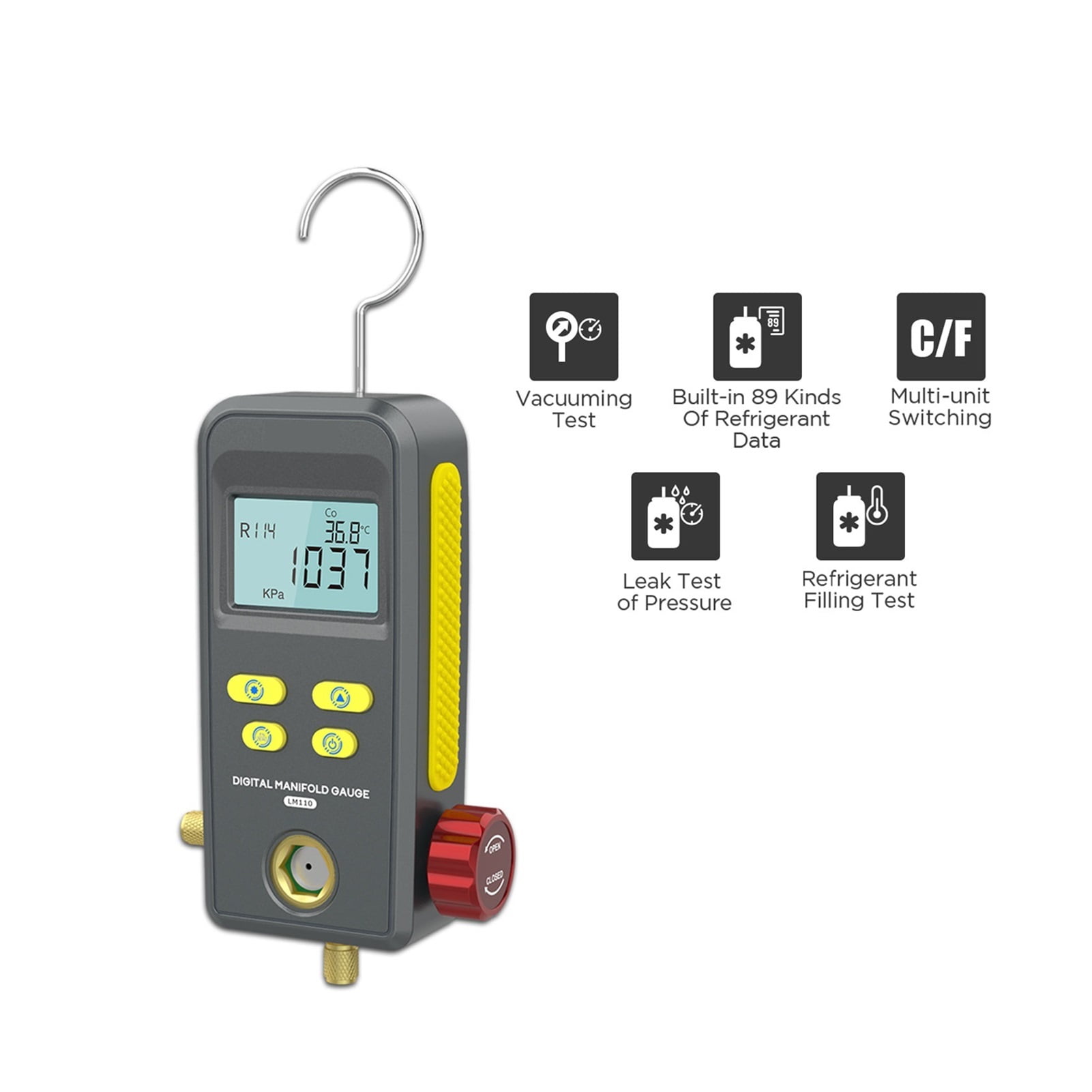 LM110 Digital Manifold Gauge Refrigeration Car And Household Air ...