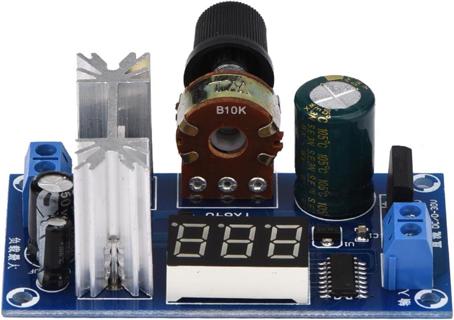 LM317 Adjustable Voltage Regulator Power Supply Board with Digital ...