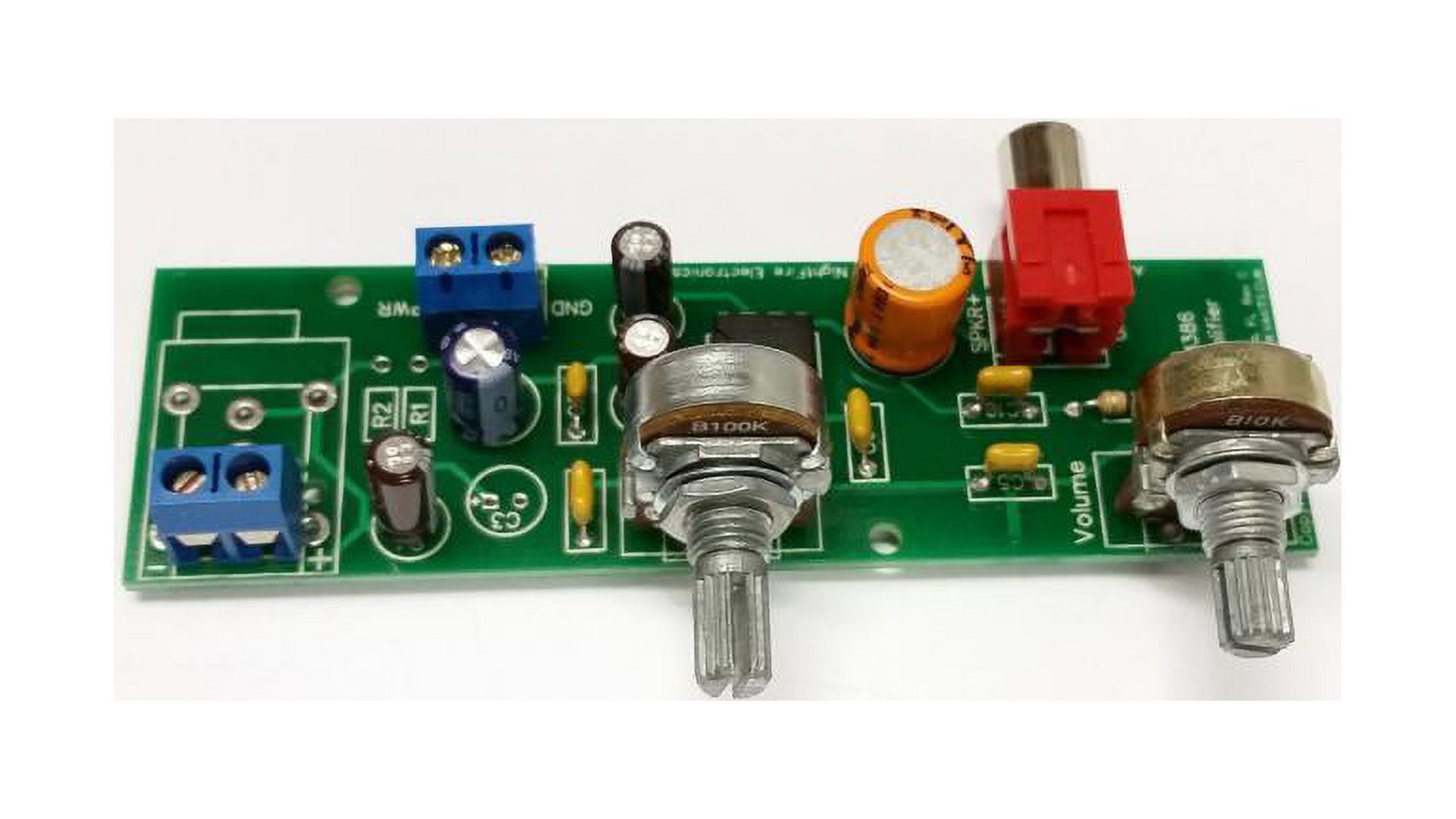 LM386 Audio Amplifier Kit With Tone Control, 2 Pin Screw Termial & RCA ...
