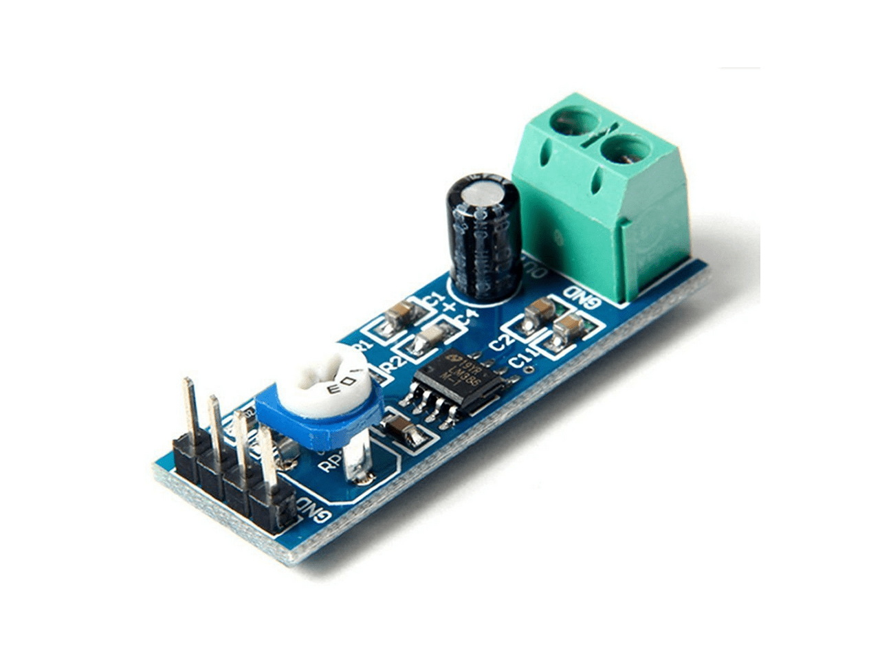 LM386 Audio Amplifier Module 200 Times 10K Adjustment Resistance 5-12V ...