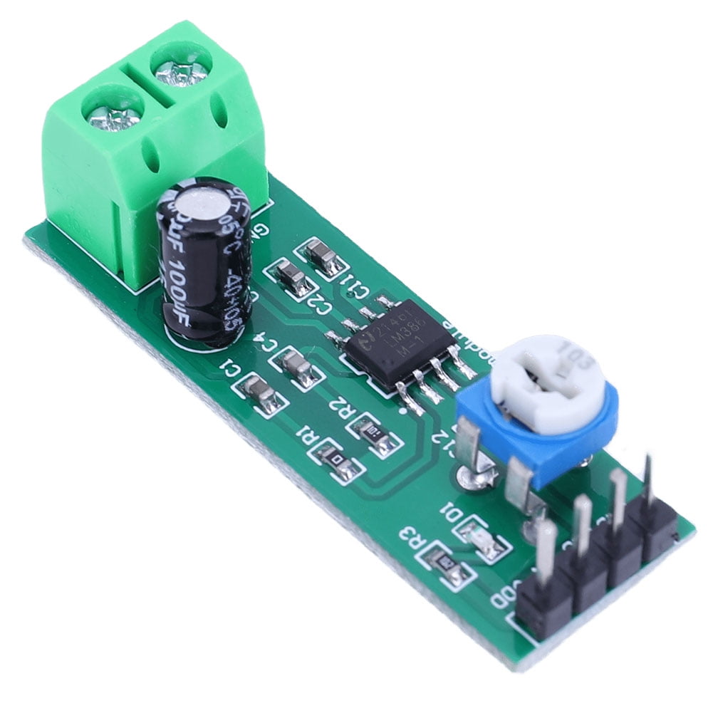 LM386 Audio Amplifier Module 200 Times Gain 10K Adjustable Electronic ...