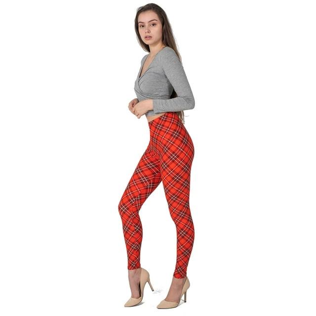 LMB Lush Moda Extra Soft Leggings for Women with Print Designs for Lounging, Running, Fitness ...