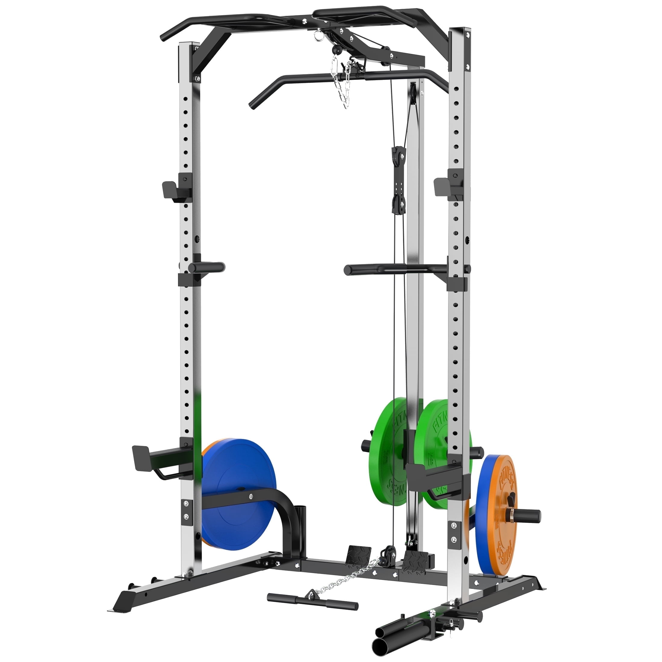 LMDEX Power Cage with LAT Pulldown, 1300 lbs Capacity, Adjustable ...