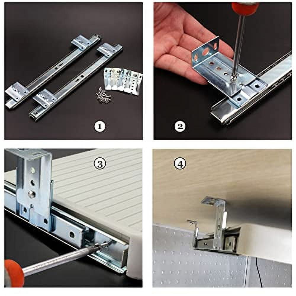 LMDX Desk Extender for Keyboard and Mouse - Keyboard Tray Storge Shelf ...