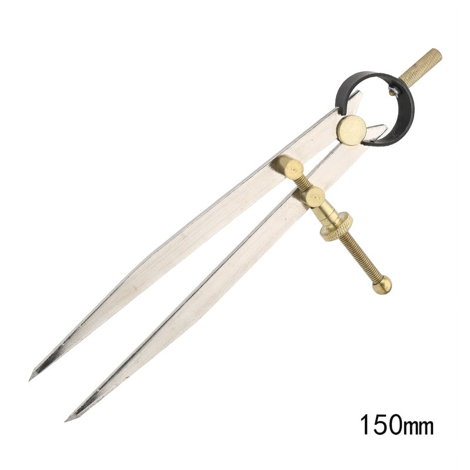 LMDZ Adjustable Lockable Steel Divider Wing Leather Compass Spacing ...