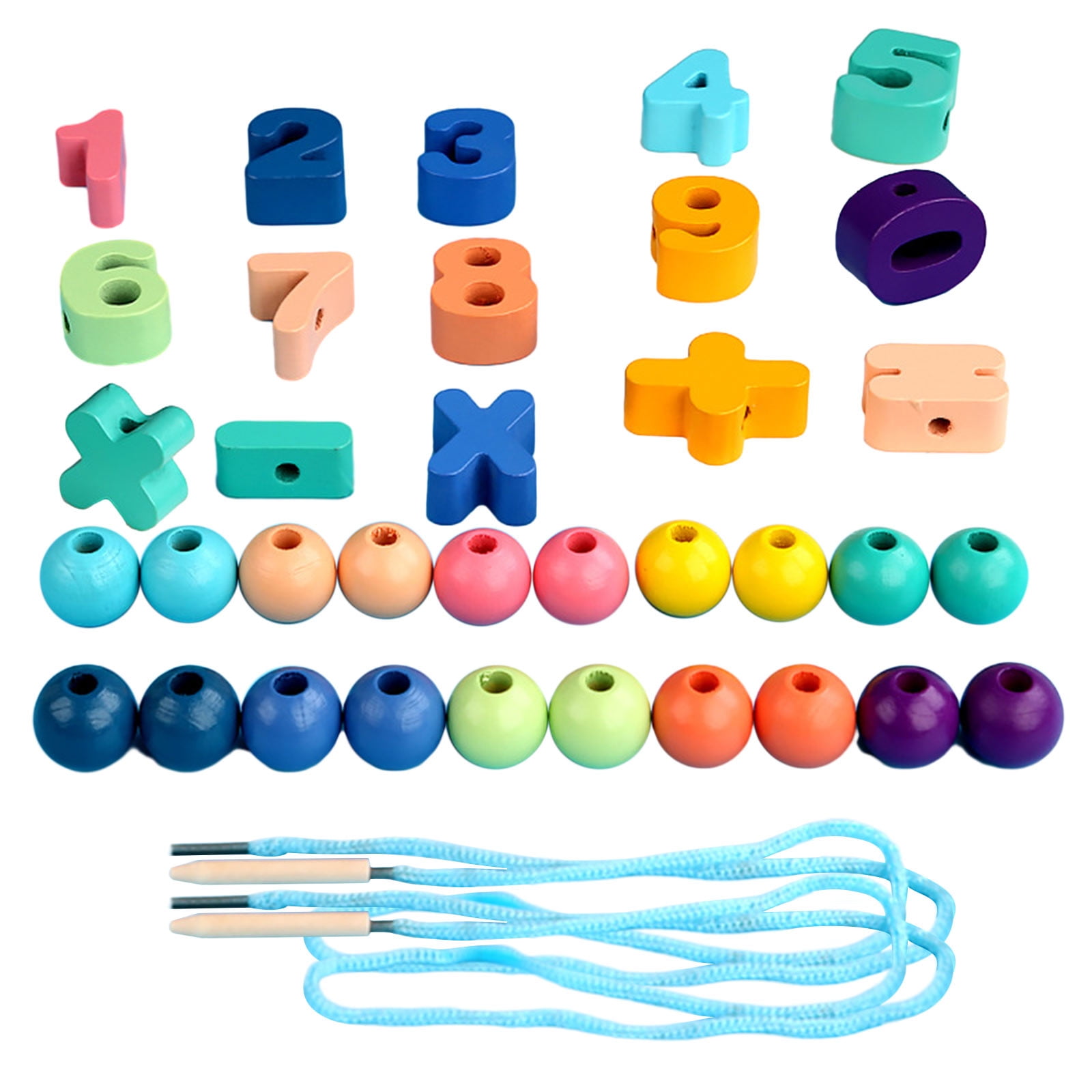 LMEEOR Building Blocks Bead String Rope and Building Blocks for ...