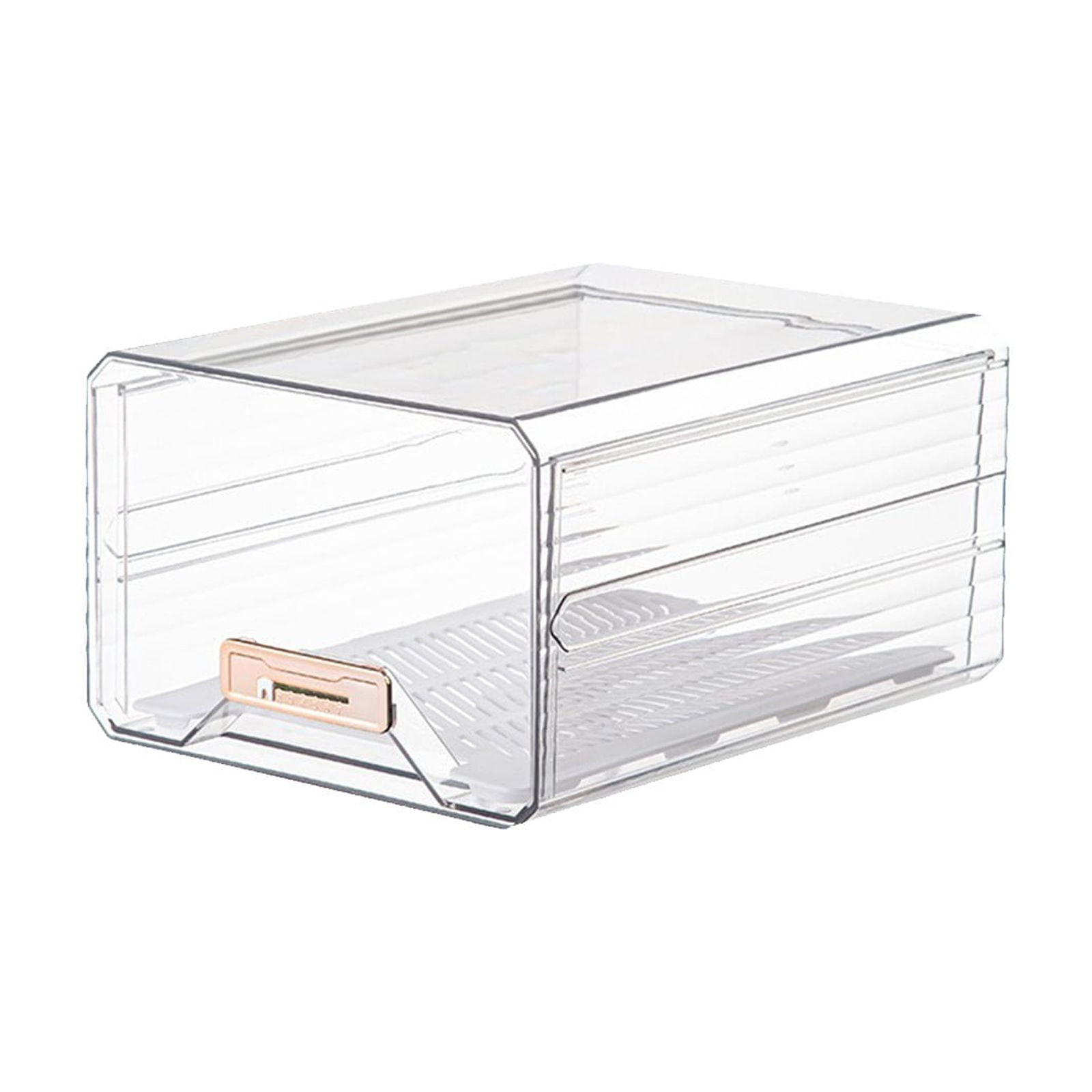 LMEEOR Storage Bins, Single-layer Refrigerator Storage Box Drawer-Type ...