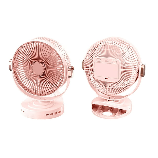 LMEEOR Table Fan, Clip Small Fan 8-inch Clippable Fan USB Charging ...