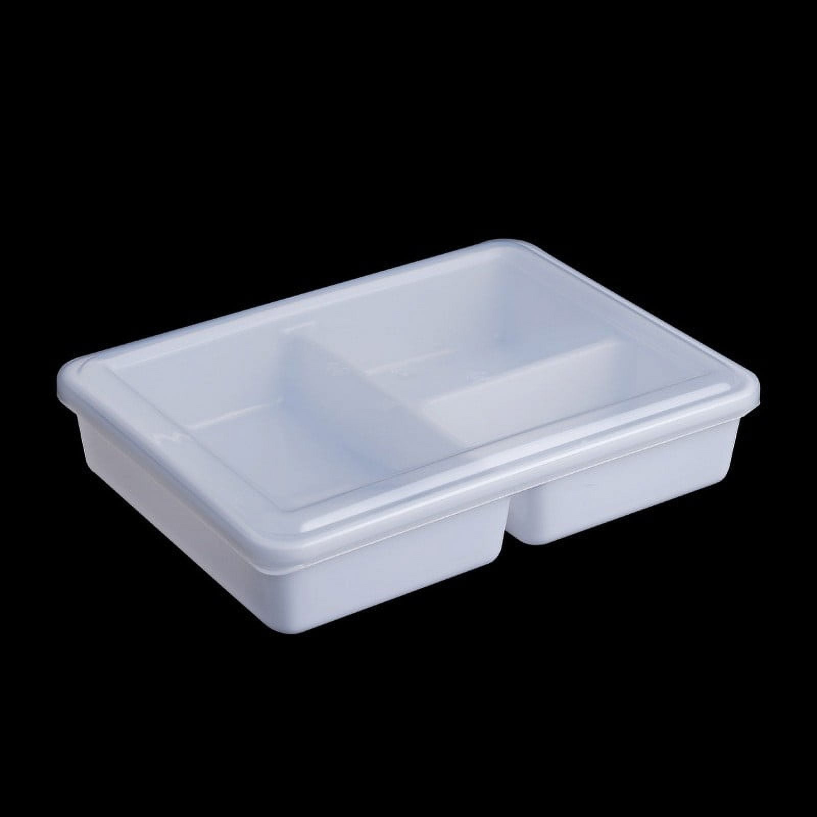 LMEEOR good Meal Prep Containers Rectangular White Reusable Thickened ...
