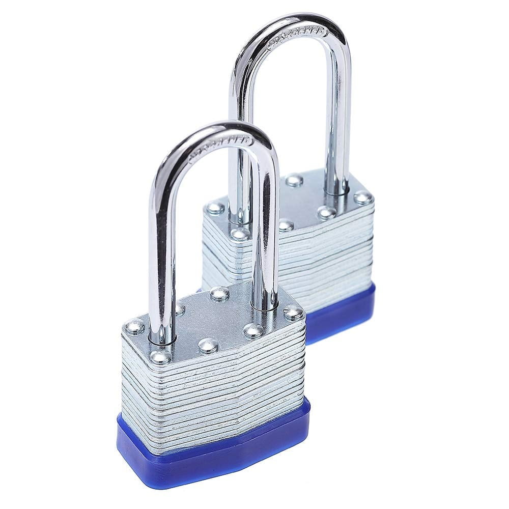 LMEIZUN 40Mm Laminated Lock 2Pc Laminated Key Lock 2 Same Key Padlocks ...
