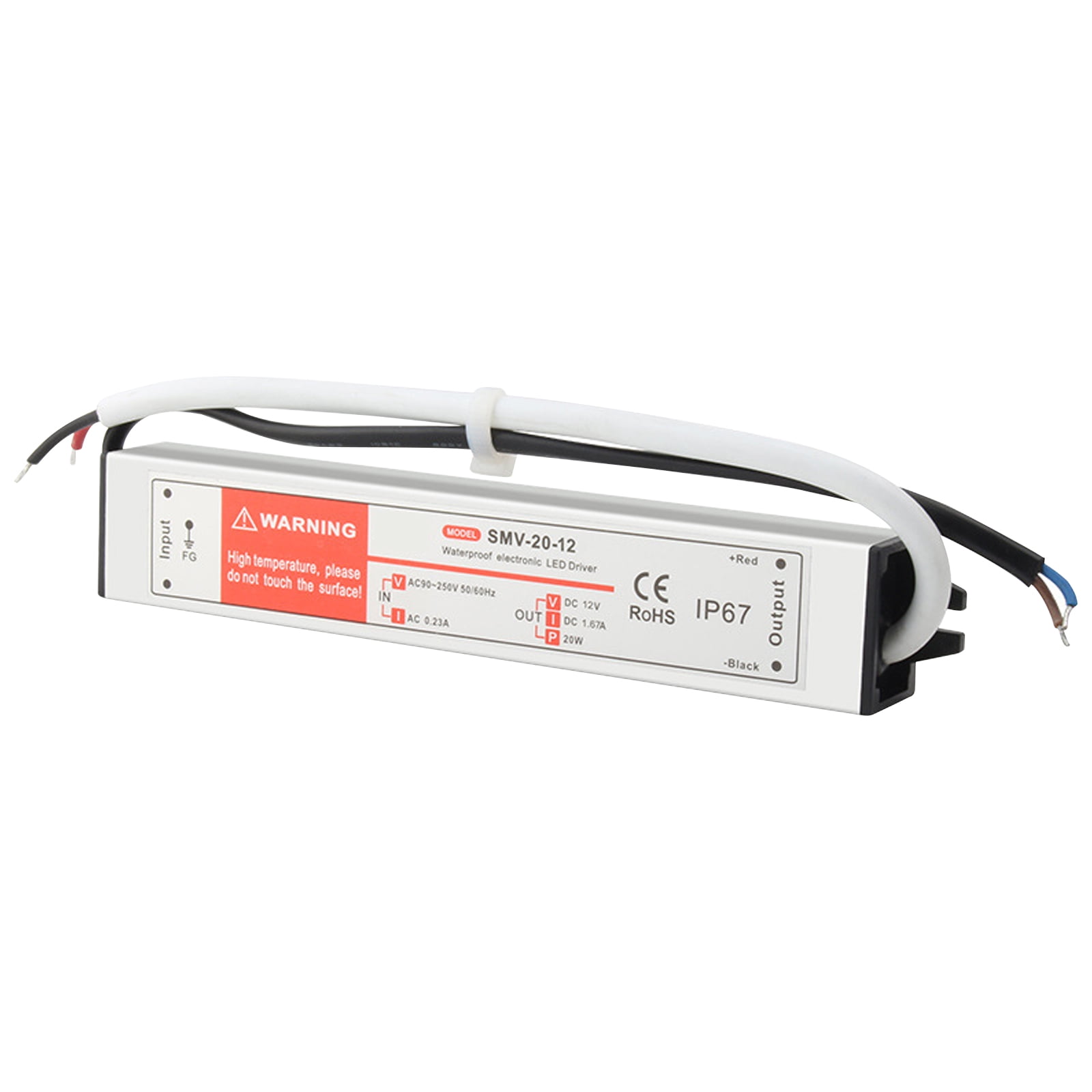 LMENGER Waterproof SMV20W 12V 1.67A Power Supply DC Constant Voltage ...
