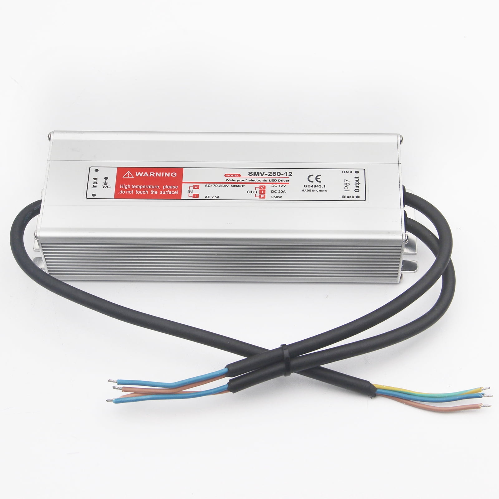LMENGER Waterproof SMV250W 12V 20.9A Power Supply DC Constant Voltage ...
