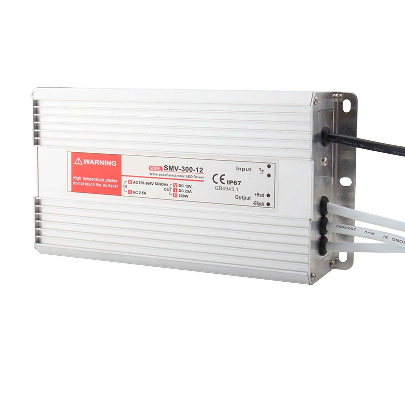 LMENGER Waterproof SMV300W 12V 25A Power Supply DC Constant Voltage LED ...