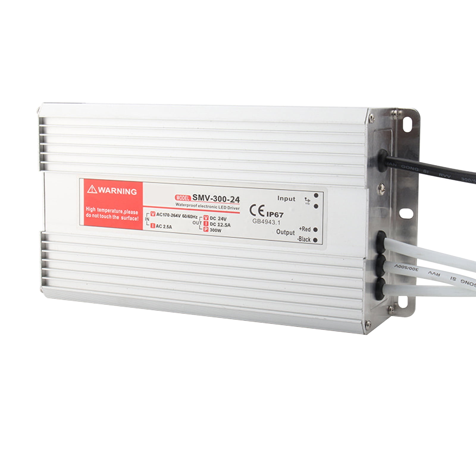 LMENGER Waterproof SMV300W 24V 12.5A Power Supply DC Constant Voltage ...