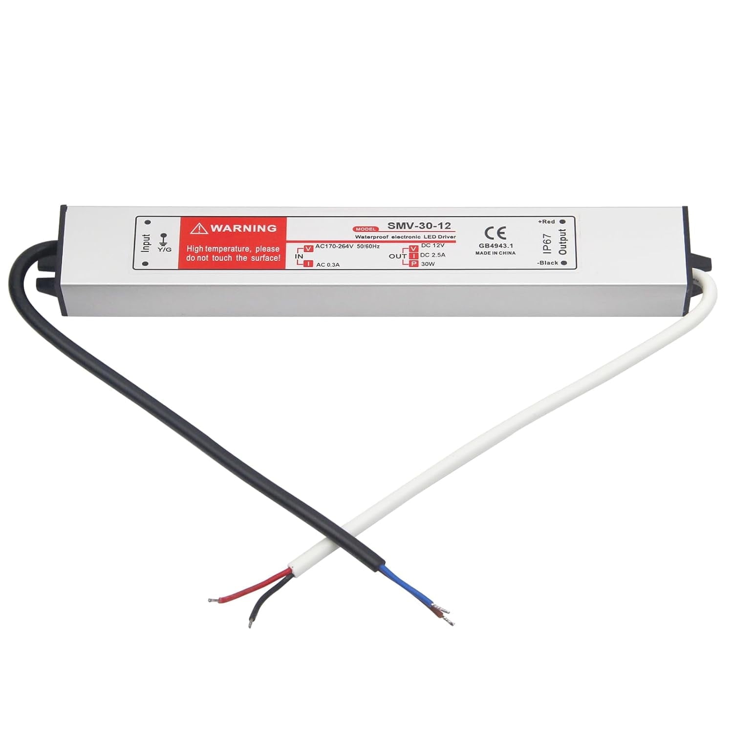 LMENGER Waterproof SMV30W 12V 2.5A Power Supply DC Constant Voltage LED ...